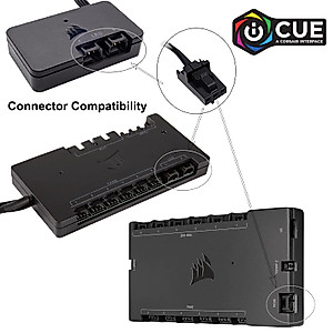 Airgoo 3pin Adapter Cable, Only for Corsair Lighting Node Pro & Corsair Commander Core XT Controller's 3pin RGB Connector, Convert to 5V 3pin ARGB Connector (5V,Data,N/A,GND), Controller not Included