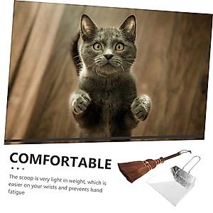 1 Set Pet Broom Dustpan Convenient Mini Dustpan Pet Cage Broom Pet Litter Desktop Waste Cleaning Tool Dust Pan Mini Dustpan Convenient Whisk Broom Cleaning Supply Coir Healeved