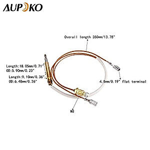 Aupoko Gas Patio Heater Parts Thermocouple and Anti Tilt Switch, Gas Patio Heater Safety Kit, Fits for Patio and Room Heater Garden Outdoor Heater Accessories