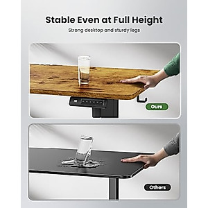 Marsail Electric Standing Desk, 48 * 24 Inch Standing Desk Adjustable Height, Stand up Desk for Home Office Furniture Computer Desk 4 Memory Presets with Headphone Hook