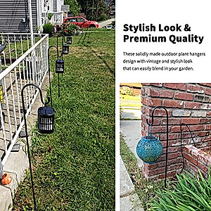 Shepherd-Hooks Adjustable for Bird-Feeder Lantern Plant-Hook Garden-Stake - Plant Stand Hanger for Outdoor Flower Basket, Bird Feeder Hanger Weddings Décor