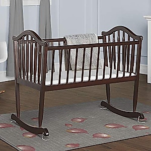 Dream On Me Rocking Cradle, Espresso , 38x22x32.5 Inch (Pack of 1)