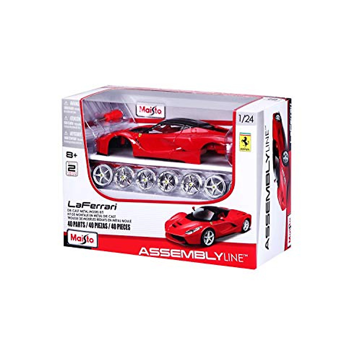 Maisto 1:24 Scale Assembly Line LaFerrari Die-Cast Vehicle - Red