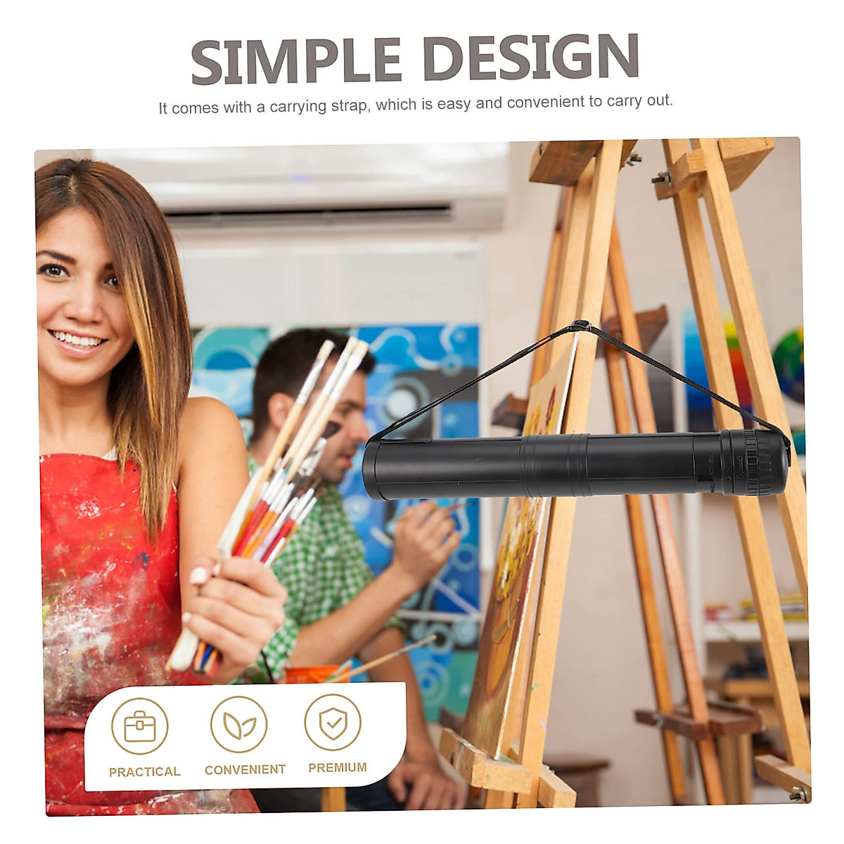 Tofficu 2pcs Telescopic Painting Tube Plastic to Go Containers Expandable Storage Tube Extendable Poster Tubes