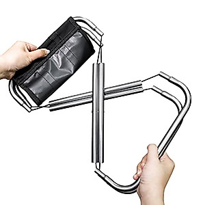 Pine Field Folding Chair with Dedicated Storage Bag, Gunmetal Gray