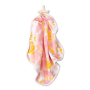 Dr. Brown's Lovey Blanket with Beaded Ring Teether and HappyPaci Silicone One-Piece Pacifier, Pink