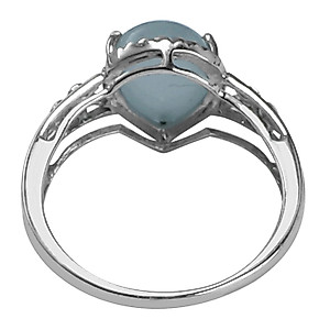 SGL Milky Aquamarine 2.45 Carat Solitaire Ring for Women 925 Sterling Silver Wedding Jewelry for Women