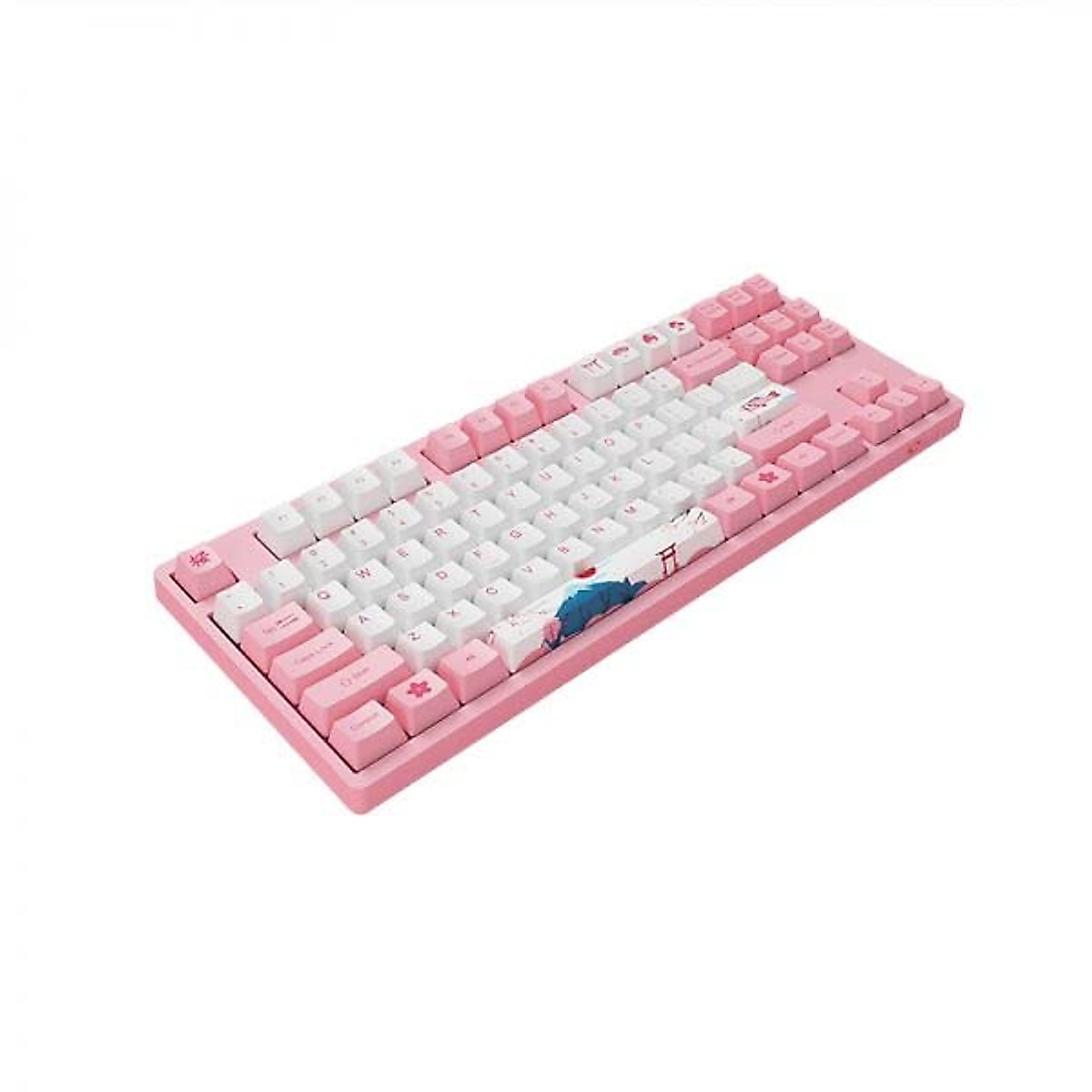 Akko TKL Wired Gaming Mechanical Keyboard, Programmable with OEM Profiled PBT Dye-Sub Keycaps and N-Key Rollover, Tokyo 87-Key Pink Keyboard for PC/Laptop/Mac (Cream Yellow Switch)