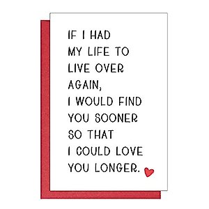Maplelon Romantic Anniversary Card for Husband, Birthday Card for Boyfriend, Valentines Day Card for Him