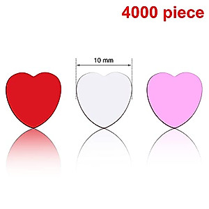 4000 Pieces Heart Confetti Metallic Foil Heart Confetti for Valentine's Day Wedding Party Decor (Red, White, Pink)