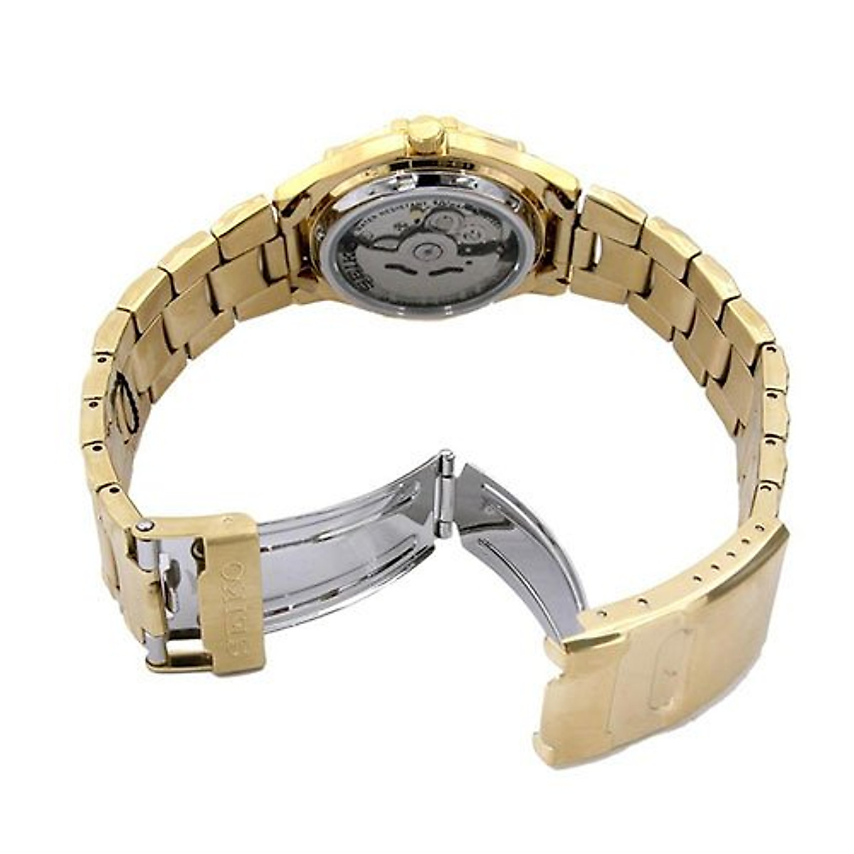 SEIKO 5 Automatic Gold Dial Yellow Gold-Tone Men's Watch SNZ460J1
