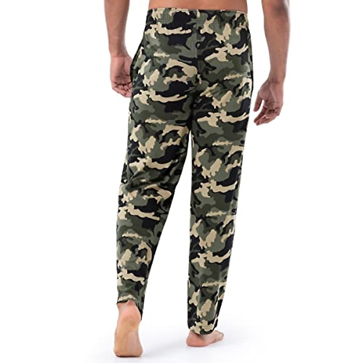 Fruit of the Loom Men's 1-Pack Extended Sizes Jersey Knit Sleep Pant (1 & 2 Packs), Camo, Large