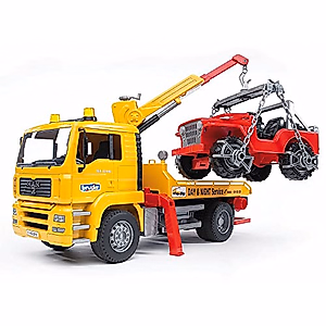 Bruder 02750 Man TGA Tow Truck with Cross Country Vehicle