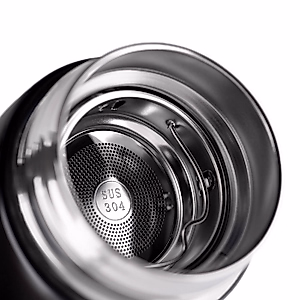 Maverton Travel Mug with engraving for man - 15,2 fl oz flask for him - Removable tea infuser - Lightweight design - LED Display - For Birthday - Personalized gadget for traveler - dad