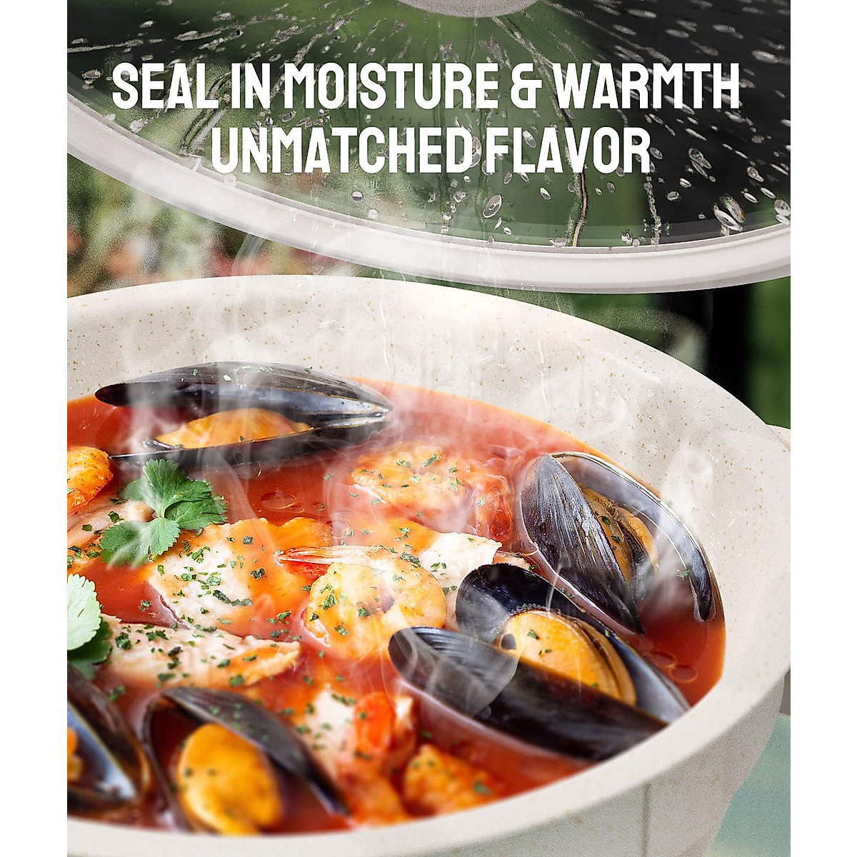 Chafing Dishes for Buffet 4PACK, [Game Changer Maifanite-Coated] Chafing Dish Buffet Set Offer The Elegance of Nature, 5QT Food Warmers for Parties Serve for Wedding, Birthday, Church Events, ETC