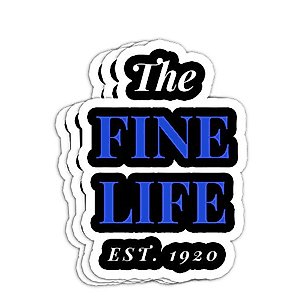 The Fine Life Est. 1920 Zeta Phi Z-Phi Beta Gift Decorations - 4x3 Vinyl Stickers, Laptop Decal, Water Bottle Sticker (Set of 3)