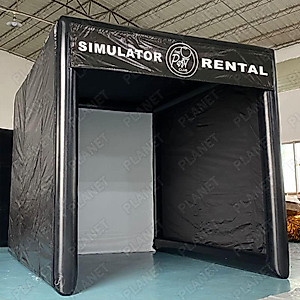 Golf Simulator Inflatable Golf Simulator with Screen Projector Shooting Tent (Inner Size: 11.8 * 9.84 * 9.84 ft)