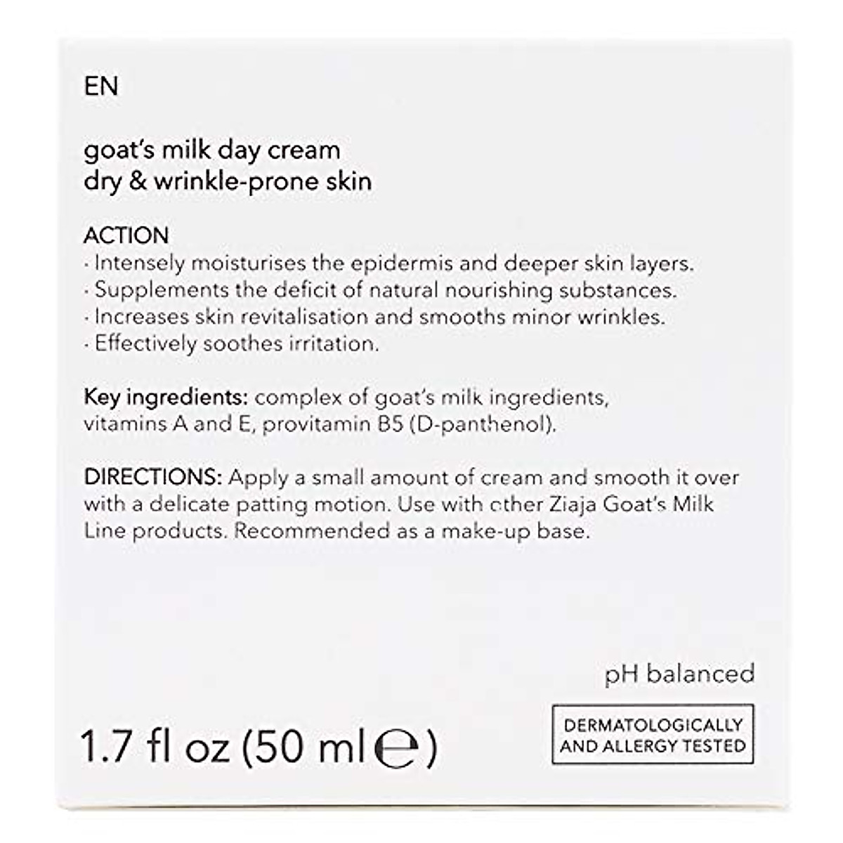 Goat's Milk Day Cream - Face Cream Size 1.7 fl oz (50 ml)