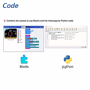 FREENOVE Micro:Rover Kit for BBC Micro:bit (V2 Included), Obstacle Avoidance, Light-tracing, Line-Tracking, Remote Control, Playing Melody, Colorful Lights, Rich Projects, Blocks and Python Code