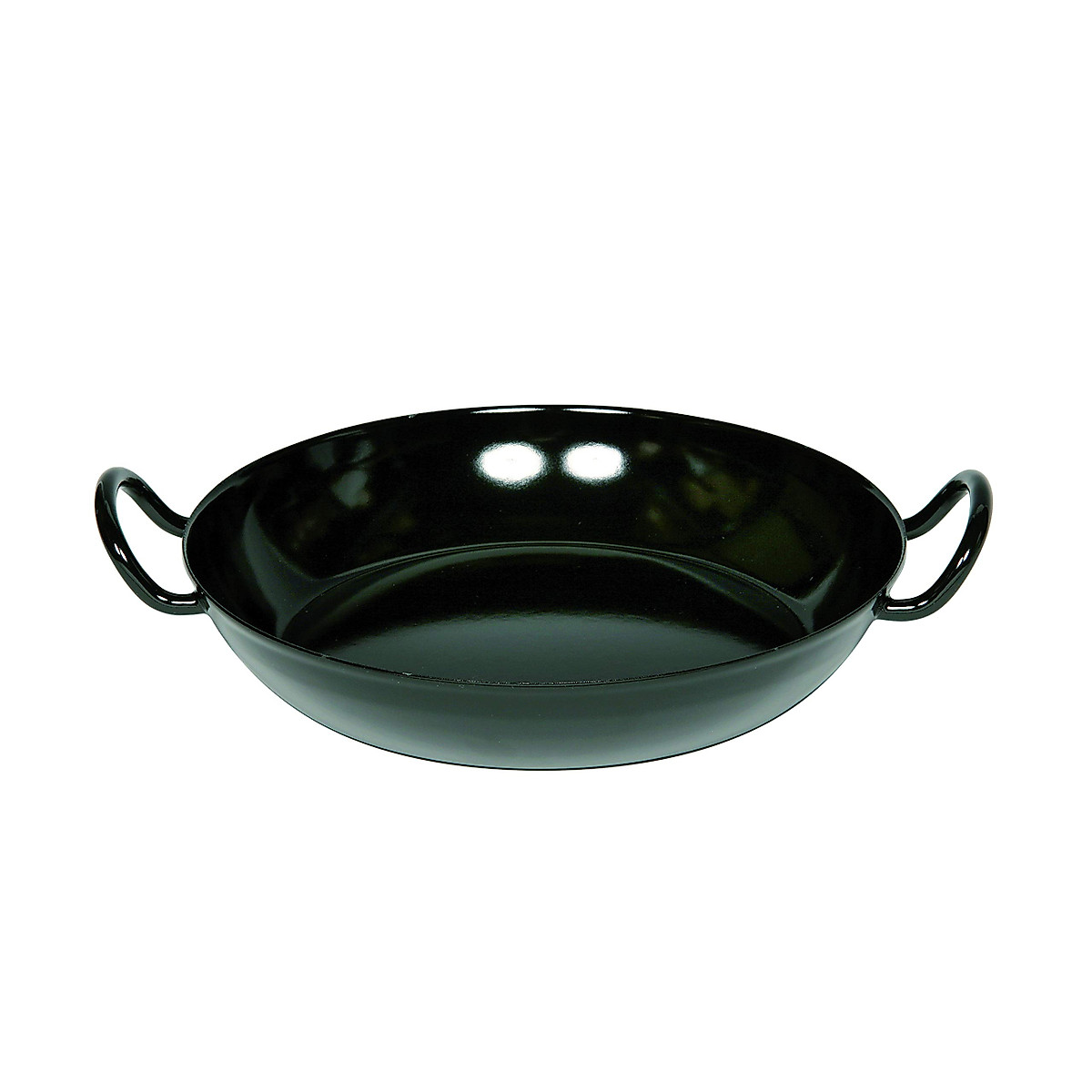 Riess, 0600-022, Gourmet pan 20, Classic - SCHWARZEMAILLE, Diameter 20 cm, Height 5.2 cm, Enamel, Black, Induction