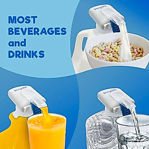 Automatic Drink Dispenser - Hands-Free Electric Tap Drink Dispenser, Universal Bottle Cap Dispenser, Perfect for Milk, Juice and Almost All Drink, Home Kitchen Party Wedding (2 Pack)