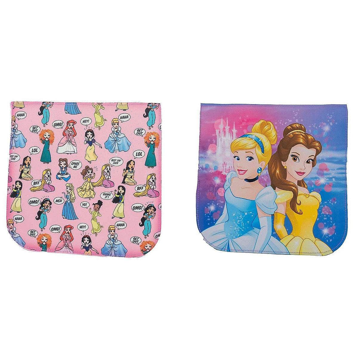 POMPIN Bags Disney Princess Interchangeable Kids Backpack | Disney Princess Backpack - Includes (2) Double Sided Image Panels For 4 Unique Looks