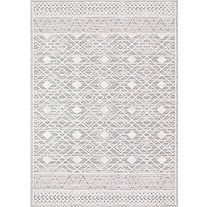 DEXIDUO Area Rugs for Living Room Rug: 9x12 Soft Washable Rugs Low Pile Non-Slip Backing Indoor Floor Rugs for Living Room Bedroom Kitchen Dining Under Table Home Office,Grey
