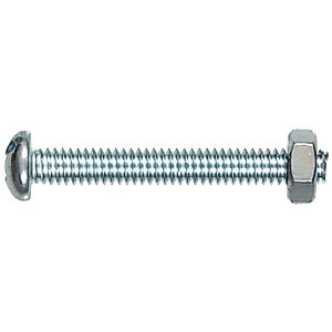 The Hillman Group 7713 Round Head Combo Machine Screw with Nut, 10-32-Inch x 1 1/2-Inch, 8-Pack, 1.5 inches, No Color, 3 Count