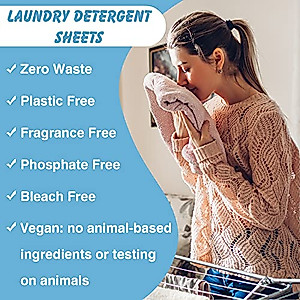 YEALIR Laundry Detergent Sheets Up to 120 Loads, Fresh Linen - Eco-Friendly Laundry Detergent, Zero Waste Laundry Strips - Liquidless Laundry Sheets for Home Dorm Travel Camping…