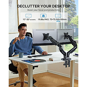 HUANUO Dual Monitor Stand 30 Inch & HUANUO Single Monitor Stand 35 Inch