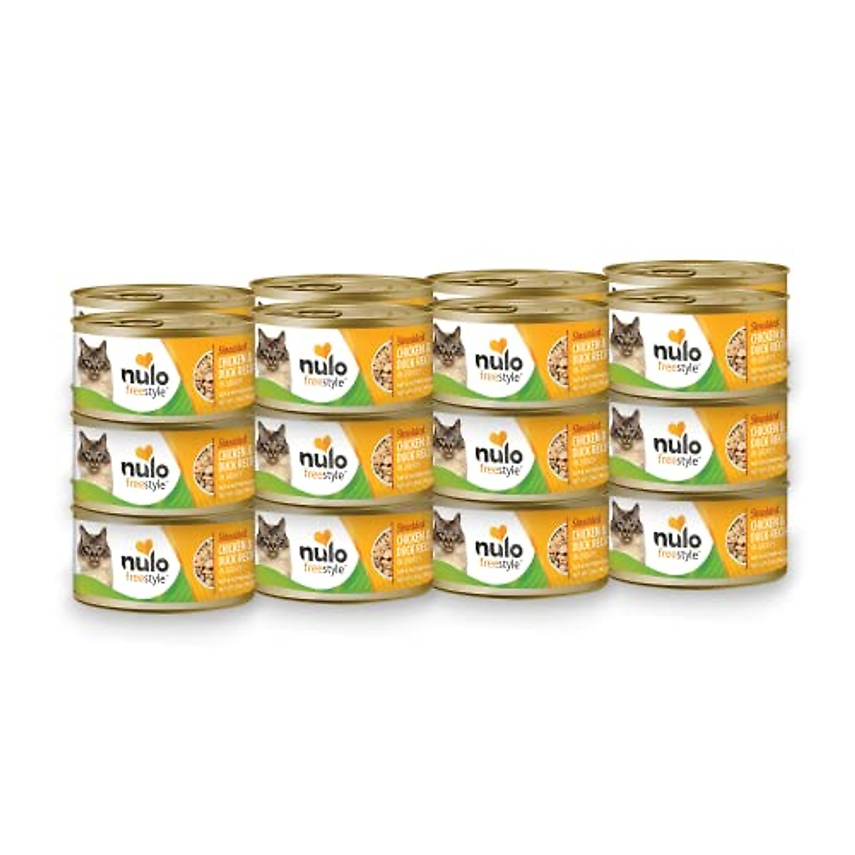 Nulo Freestyle Cat and Kitten Shredded Wet Canned Food, Premium All Natural Grain-Free Wet Cat Food, Protein-Rich with Omega 6 and 3 Fatty Acids to Support Skin Health and Soft Fur
