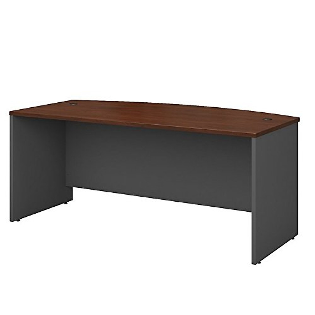 Bush Business Furniture Series C 72W Bowfront Desk Shell in Hansen Cherry