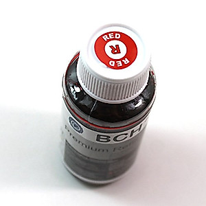 BCH Premium Refillable Dye Ink Red Color for Canon Printer Compatible for Canon Ink Cartridges Canon CLI-9 Pixma Printer Ink Pro9500-100ml Retail Bottle