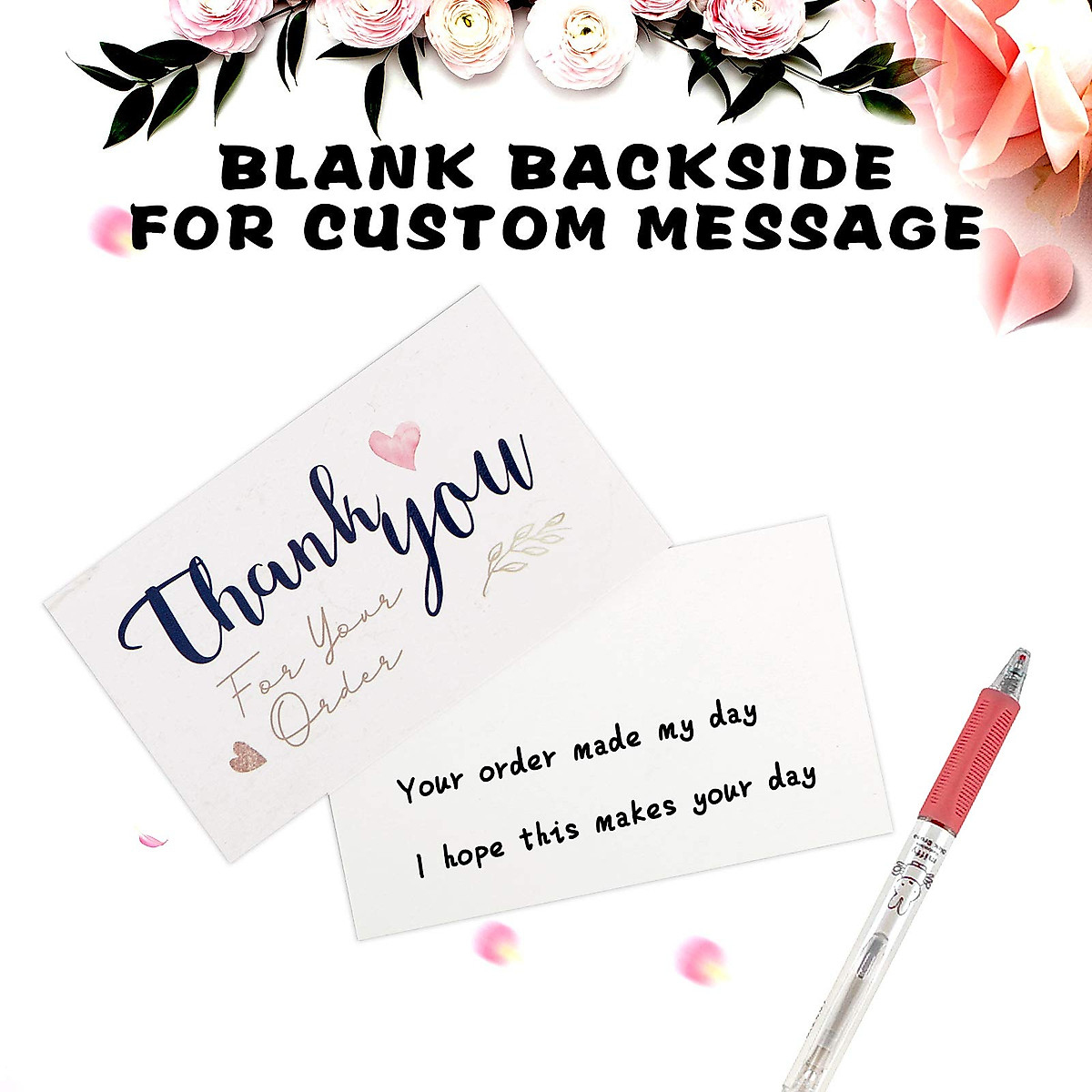 120 Thank You For Your Order Cards (3.5 x 2 Inches), Modern Simple Design Customer Appreciation Note for Small Business Owner, Online, Retail Store, Handmade Goods, Package Inserts (Pattern2)