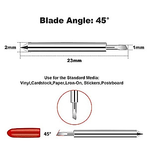 30 Pcs 45 Degree Standard Cutting Blades, Replacement Blades Compatibility with Explore Air 2/Air 3 /Maker/Maker 3/Expression for Most Vinyl Fabric Cutting