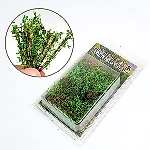 Woohome Green Miniature Shrubs Model Bushes Long Shrub Vegetation Groups Model Grass Tufts for DIY Architecture Building Model Railway Train Diorama Garden Scenery Landscape Layout