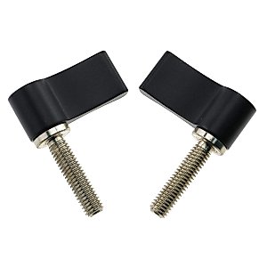 E-outstanding 2pcs L-Shaped 7-Shaped Handle Screw M5 20mm Male Threading Rotating Knob Adjustable Thumb Lever Screw Black for Photographic Equipment