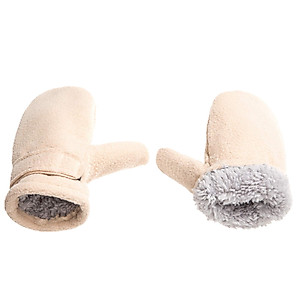 qiguch66 Toddler Mittens Winter Warm Gloves =,Autumn Winter Toddler Magic Tape Warm Mitten Baby Boys Girls Faux Fleece Gloves Jujube Red XL