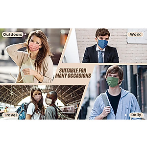 NEWLA Face Mask Disposable Adult - 4 Ply Protection Masks 50 Pack Individually Wrapped Mask Multicolored Breathable Safety Masks for Women & Men