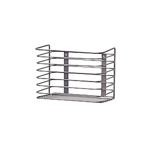 Household Essentials Door Mount Cabinet Organizer, Steel Wire Basket, Attractive Nickel Powder Coating, Great for Saving Space, Mounts to Solid Surface with Hardware Included