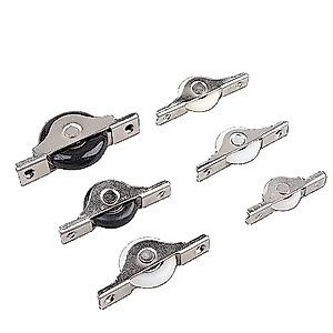 Bathroom Kitchen Sliding Door Roller Wardrobe Copper Runners Window Caster Wheel Pulley for Cabinet Furniture Hardware 2Pcs (Color : A4)