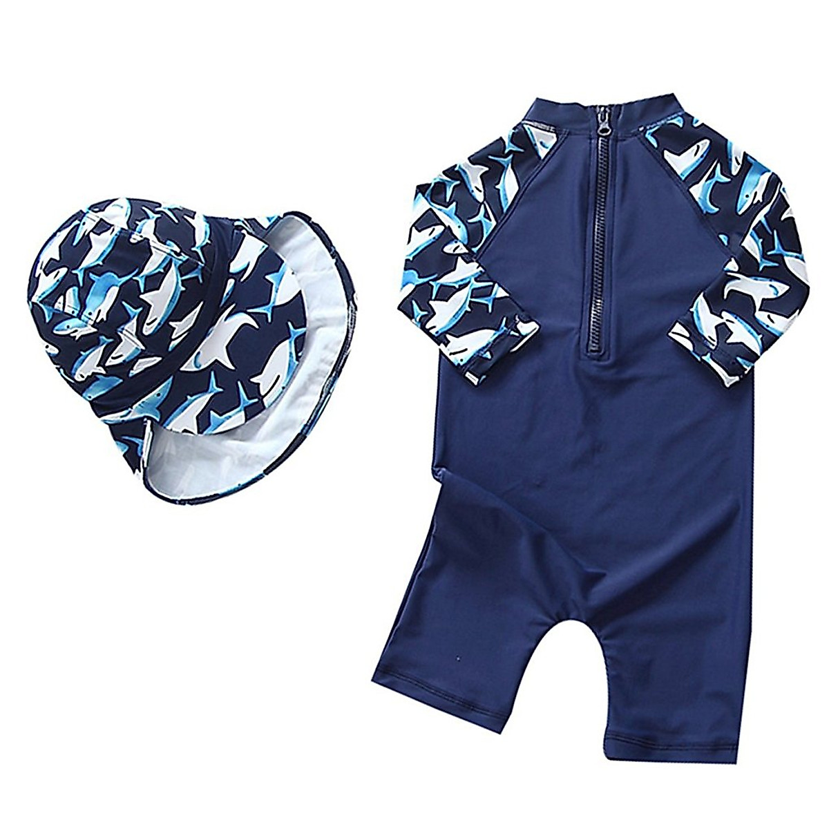 Yober Baby Boy Rash Guard Sun Protective Infant Toddler Swimwear Navy, 9-18 Months