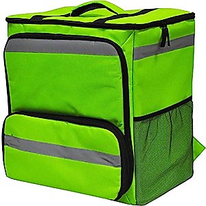 60L XL Large Insulated Food Delivery Backpack Expandable Catering Cooler Bag Waterproof Pizza Bag for Uber Eats Grubhub Thermal Food Bag for Bike for Beach, Picnic, Camping UberEats Doordash… (Green)