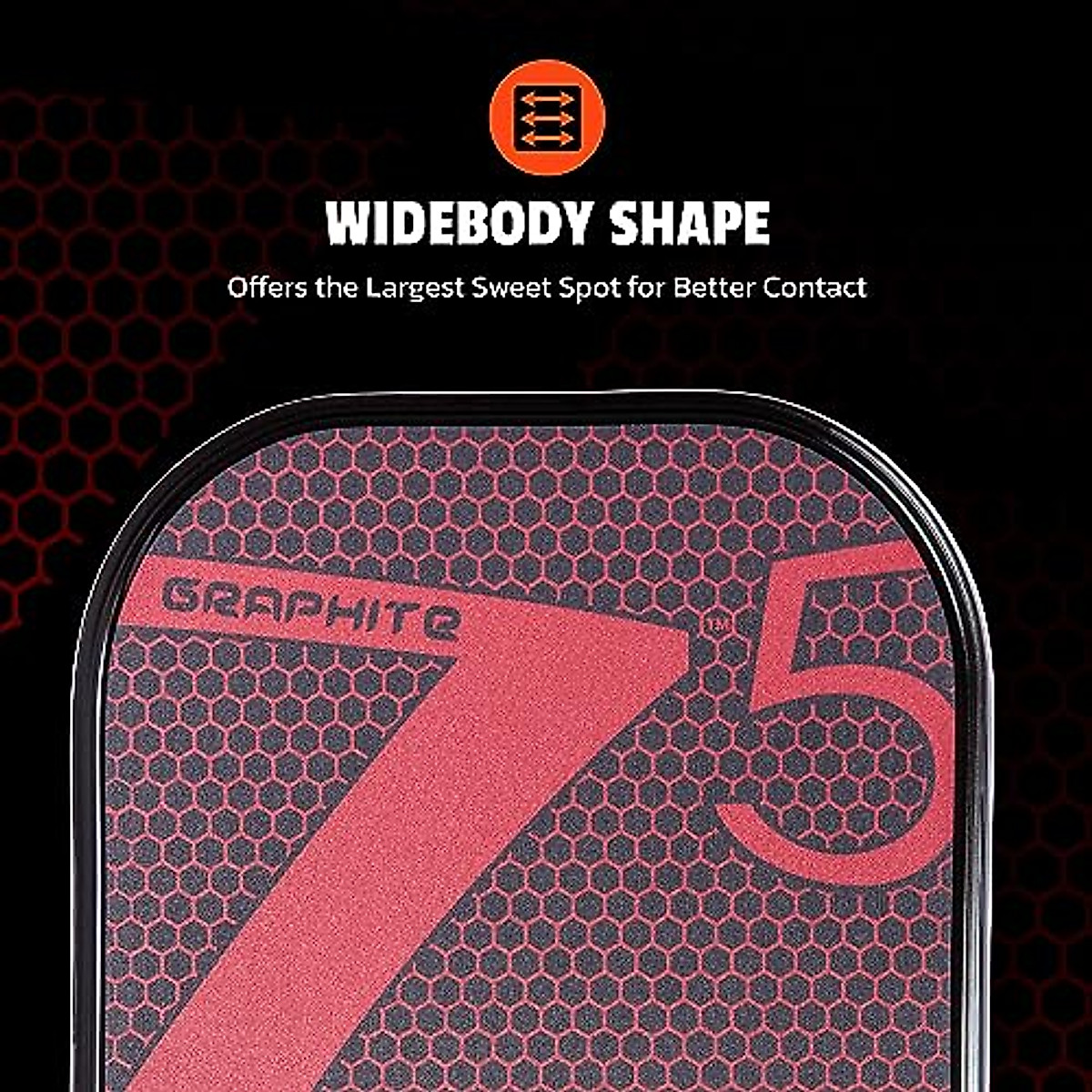 ONIX Graphite Z5 Pickleball Paddle (Graphite Carbon Fiber Face with Rough Texture Surface, Cushion Comfort Grip and Nomex Honeycomb Core for Touch, Control, and Power), Red
