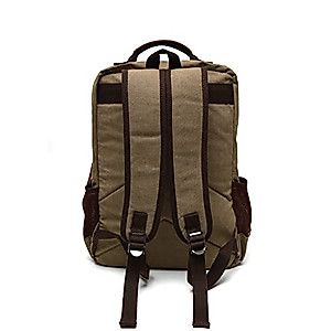JIAO MIAO Canvas Vintage Message Travel Bag Rucksack Laptop Backpack,220807-07