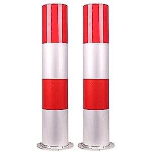 CAIMIAO 2 Pcs Stationary Parking Bollards Durable Parking Space Lock Made of Steel Parking Cones Parking Bollards for Driveway
