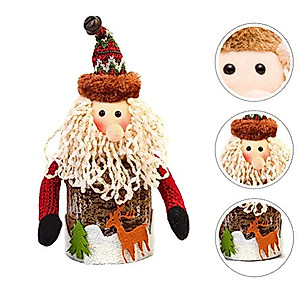 BESTOYARD Stocking Stuffer Christmas Candy Jar Santa Claus Cookie Candy Container for Christmas Party Favors Gifts Toy Containers