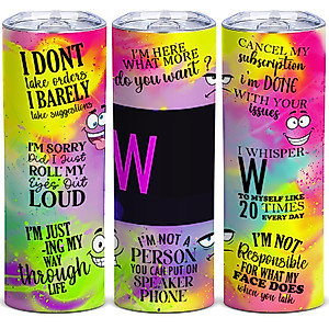 Sarcastic WTF Insulated Skinny Tumblers Cup Coffee Mug with Lid Funny 20oz Reusable Stainless Steel Water Bottle for Hot & Cold Drinks Tea Cup Iced Coffee Travel Mug(Pack of 1)