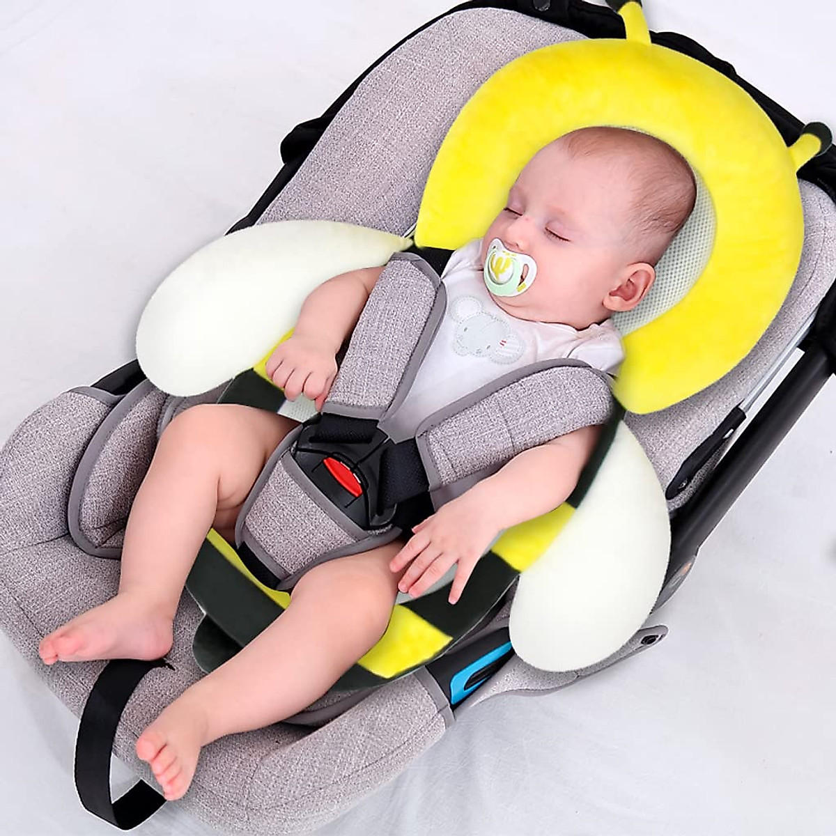 vocheer Baby Stroller Cushion, Car Seats Insert Soft Baby Stroller Liner Pram Head and Body Support Pillow for Newborn…