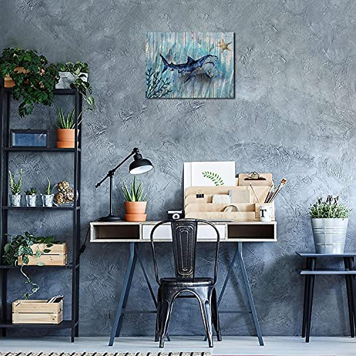 Canvas Wall Art For Bathroom Pictures For Wall Art Coastal Beach Submarine Picture Bedroom Living Room Bathroom Sign Blue Decor Ocean Canvas Artwork Paintings For Dining Room Office Spa 20x16 Inch